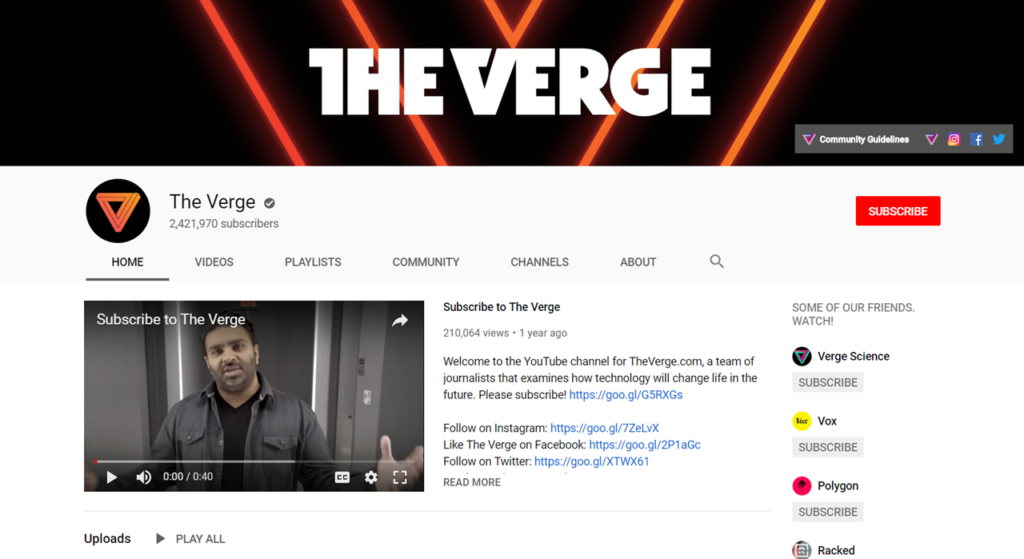Top 11 tech channels on YouTube 2019