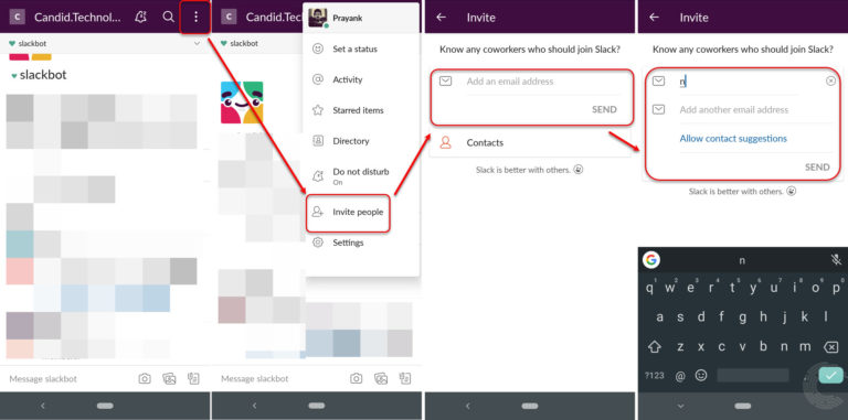 How to invite someone to Slack?