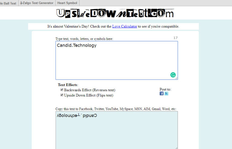 5 websites where you can type upside down and backwards