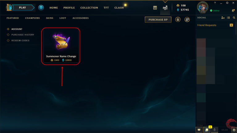 How to change your LOL summoner name?