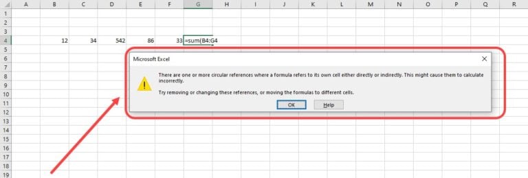 How to find a circular reference in Excel?