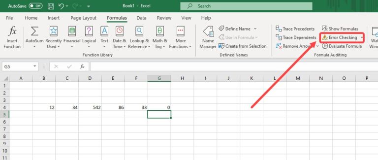 How to find a circular reference in Excel?