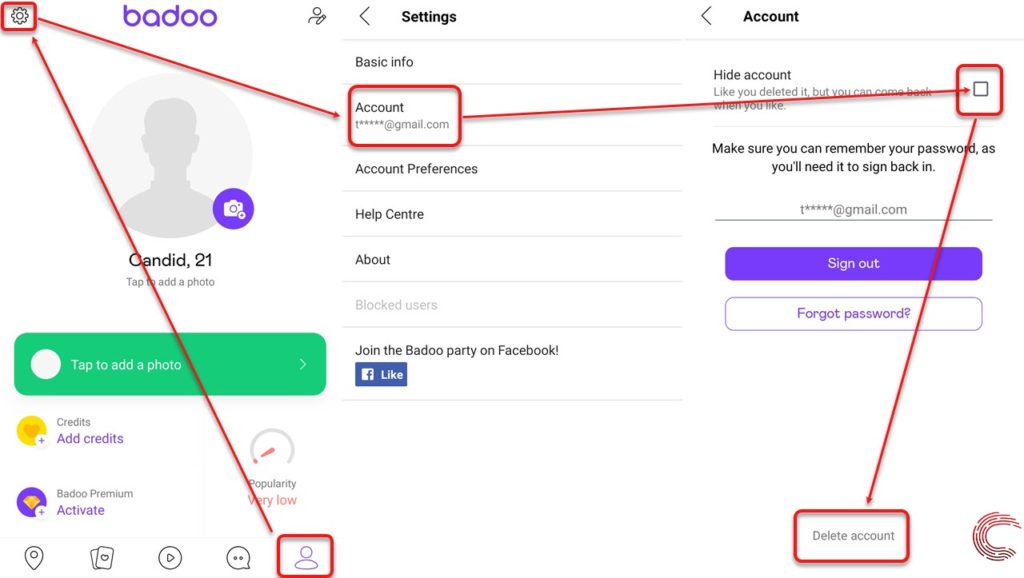 How to deactivate or delete your Badoo account?