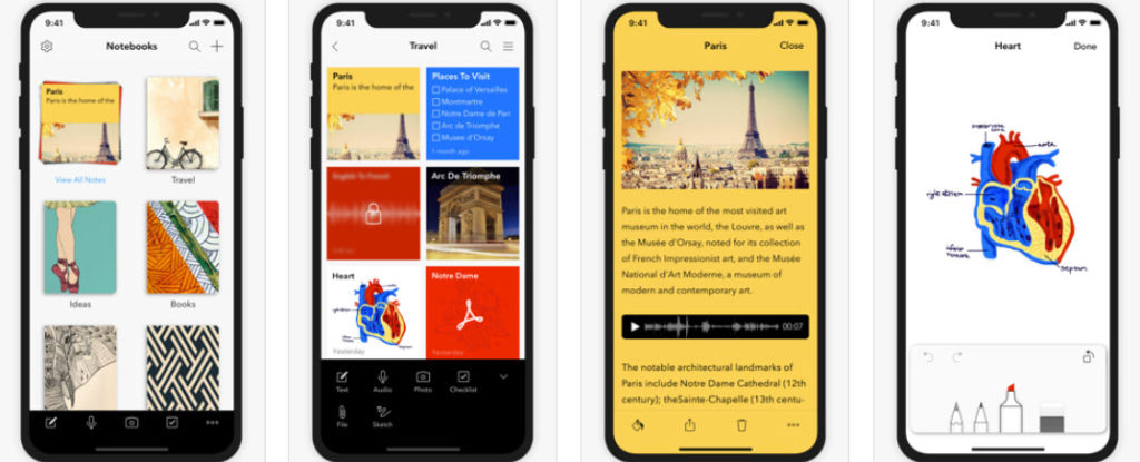 Top 7 notes app for iOS
