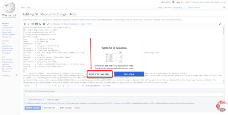 How to edit a Wikipedia page?