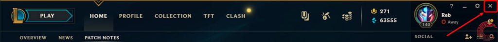 How to logout of League of Legends (LOL)?