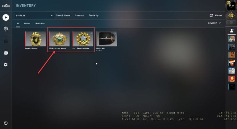 How to get service medals in CSGO?