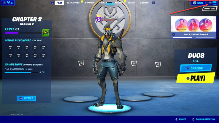 How to show FPS and Ping in Fortnite?