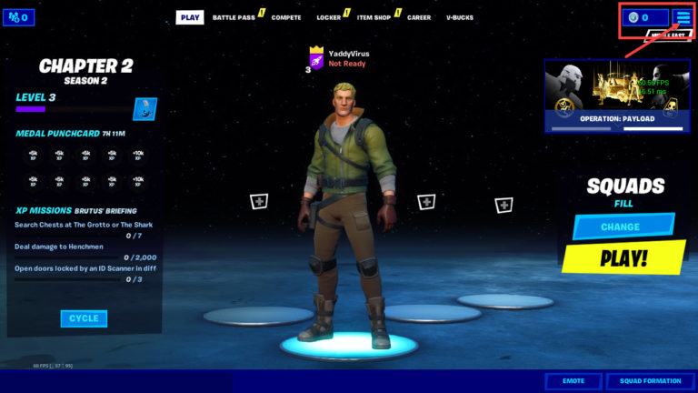 How to show FPS and Ping in Fortnite?