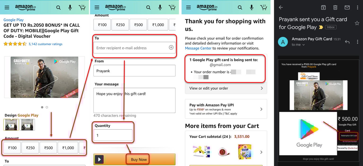 How to redeem code in Google Play Store?