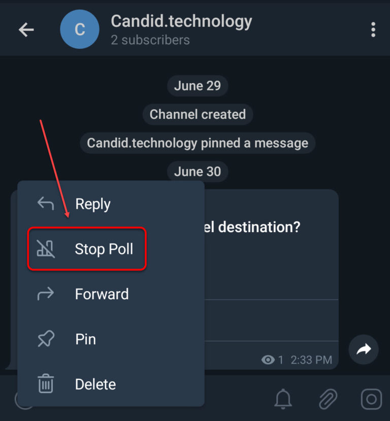 How to create a poll in Telegram?