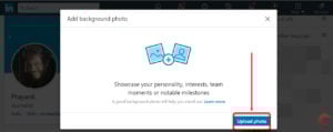 How to change the background photo on LinkedIn?