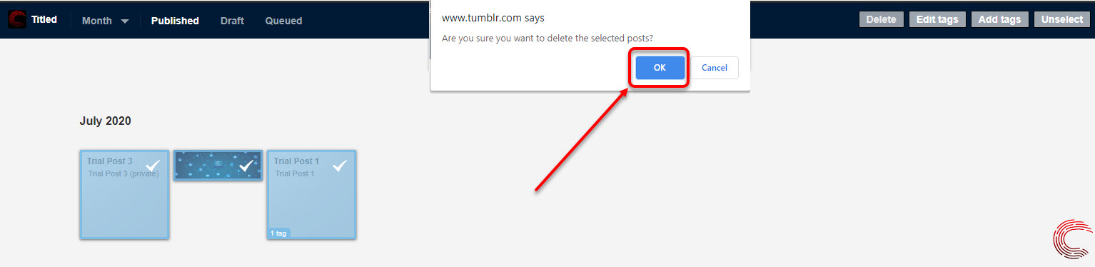 How to delete posts on Tumblr?