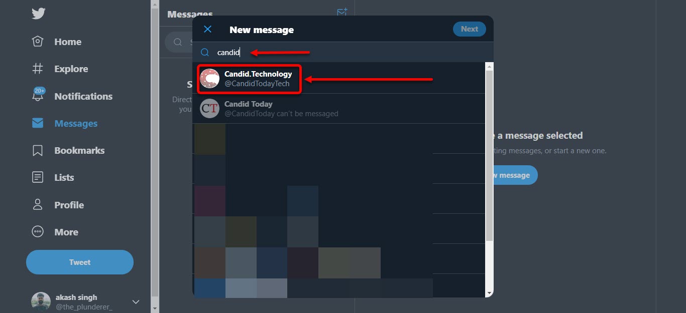 How to DM someone on Twitter?
