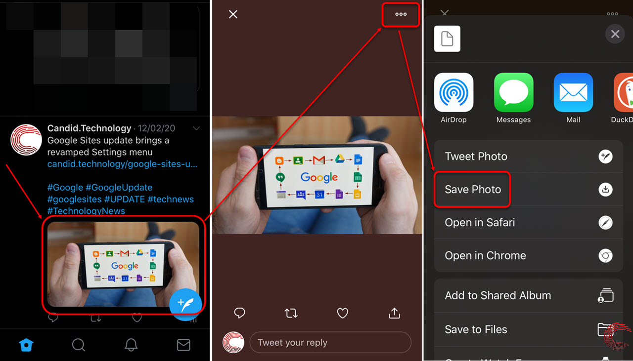 How to save pictures from Twitter?