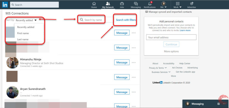 How to see connections on LinkedIn?