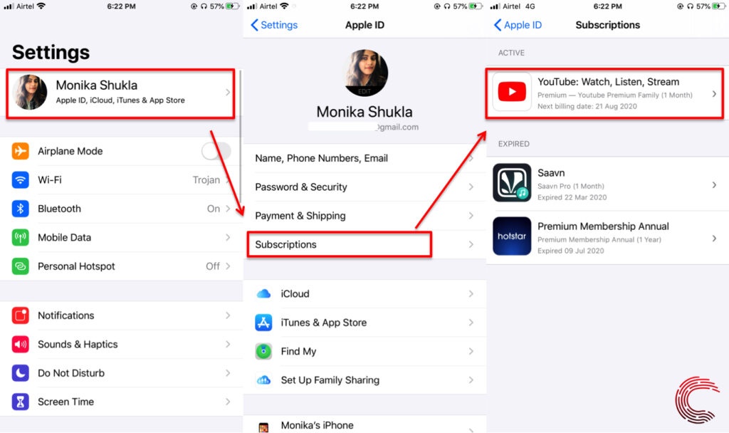 How to manage subscriptions on the iPhone?