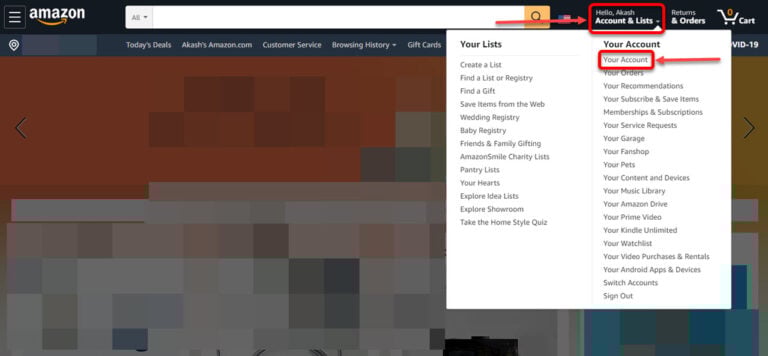 How to find your Amazon profile link?