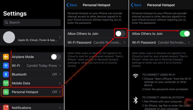 How to turn on the Hotspot of your iPhone?