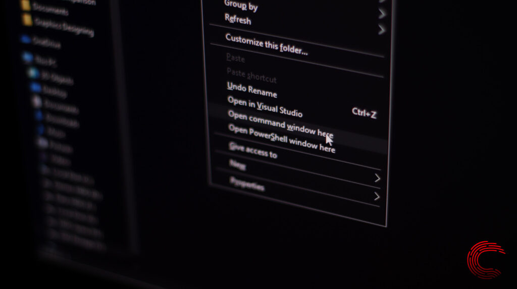 How to open Command Prompt Window in a folder in Windows 10?