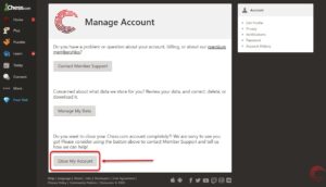 How to delete your account on Chess.com?