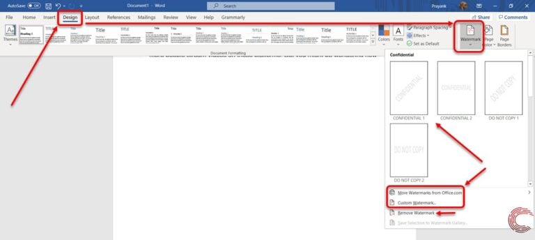 How to add a watermark in Microsoft Word?