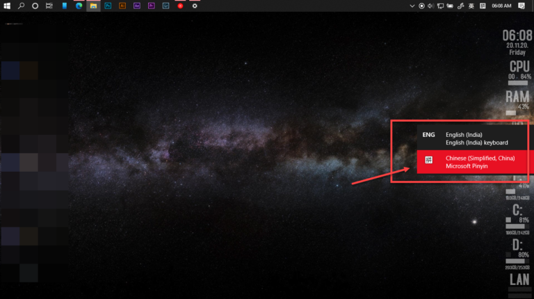How to add Chinese Keyboard to Windows 10?