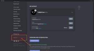 How to logout of Discord?
