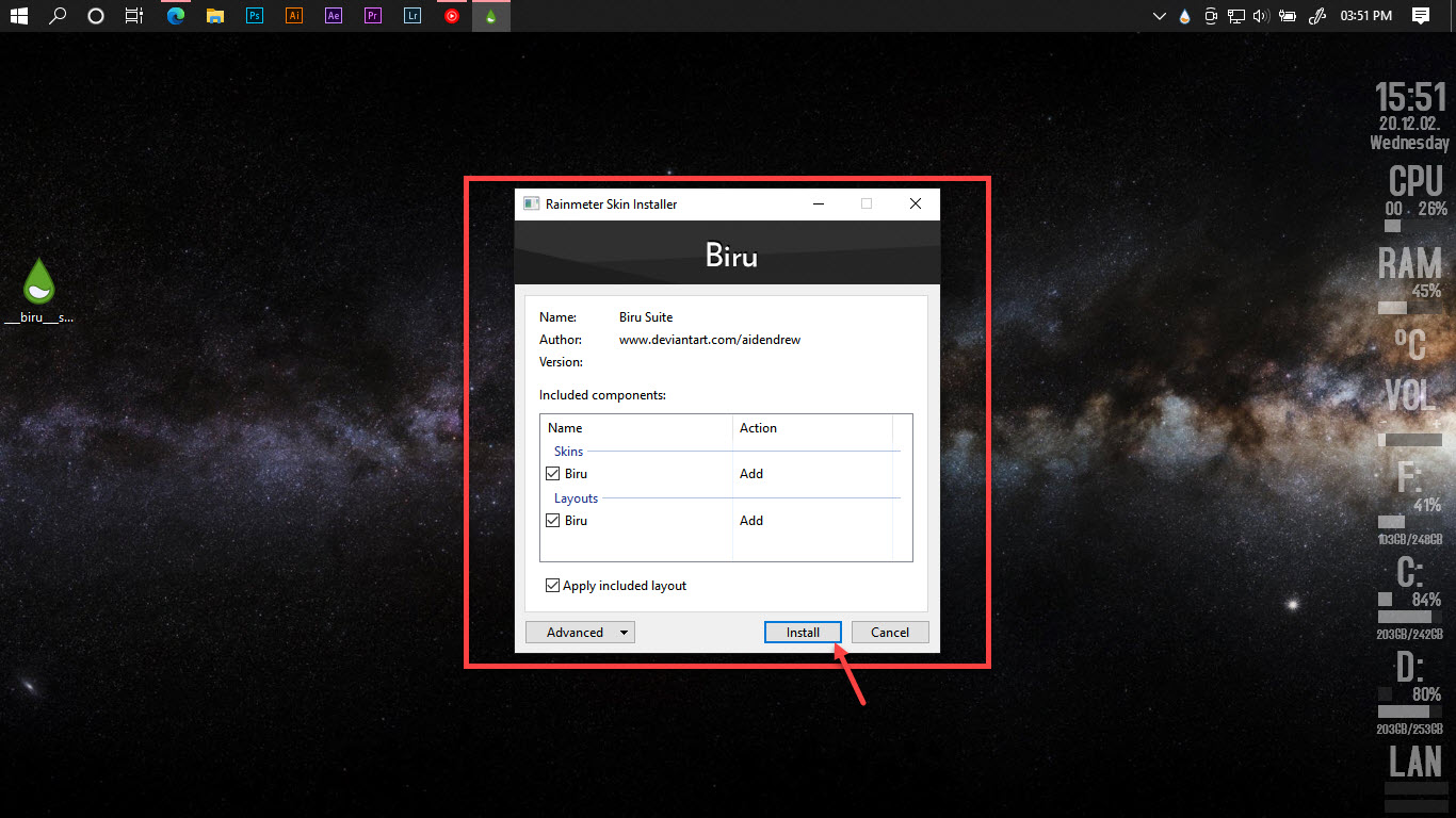 Rainmeter Skin Installer