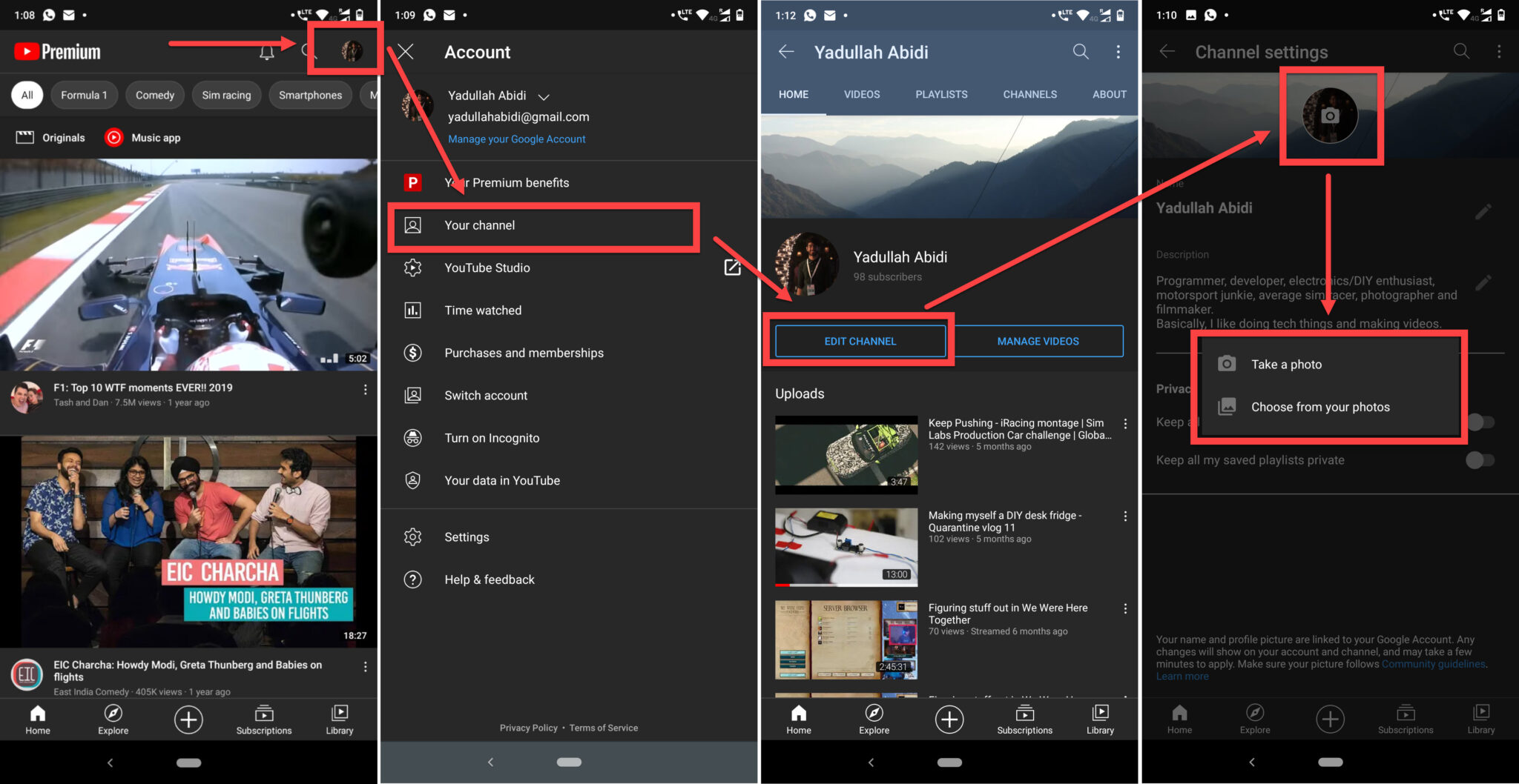 How to change your Profile Picture on YouTube?