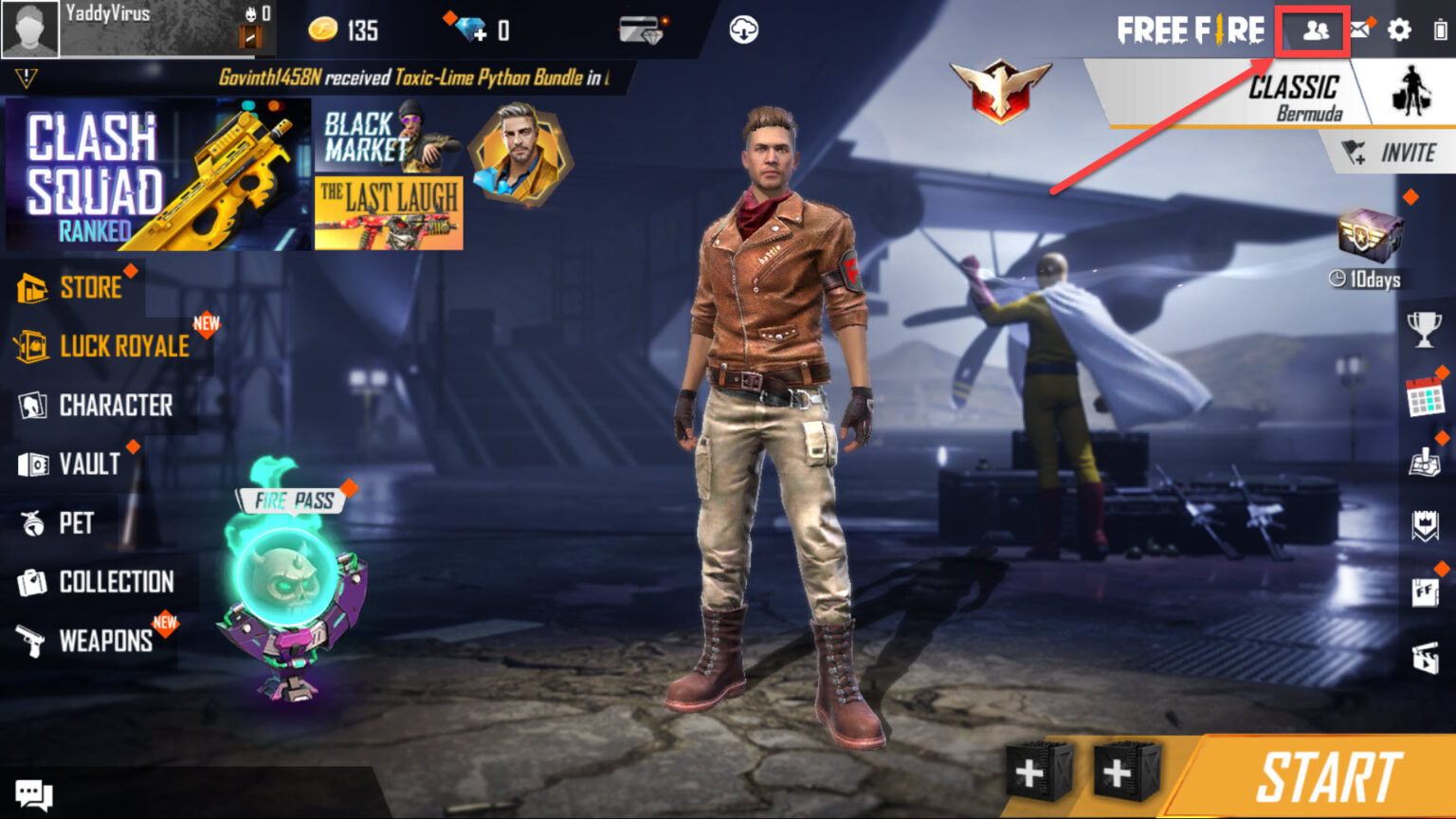 How to invite friends in Free Fire?