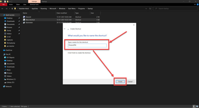 How to open Windows 10 Startup folder location?