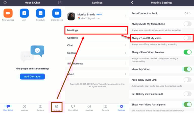 How to turn off my Camera on Zoom?