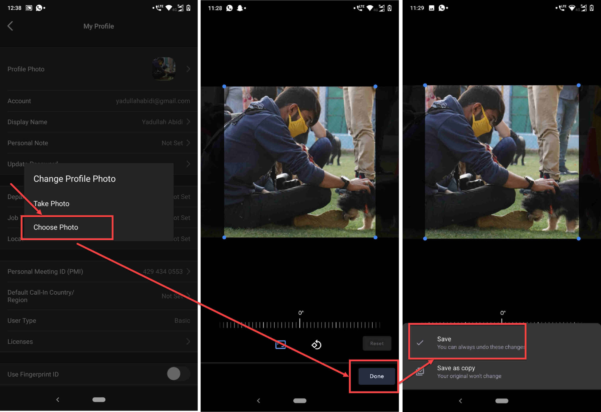 How to show a profile picture in Zoom instead of video?