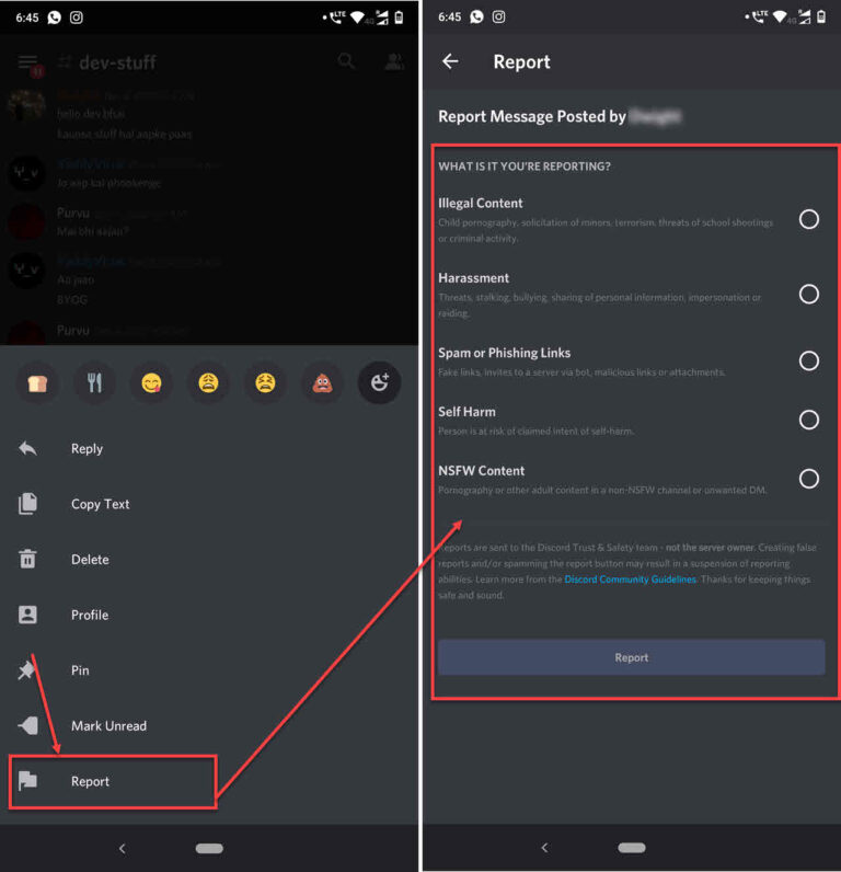 How to report user, server or DM on Discord?