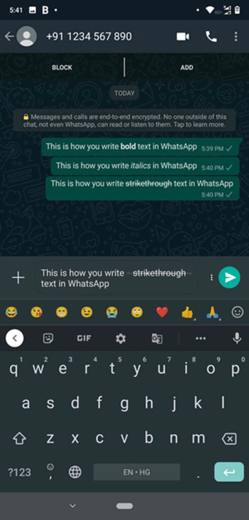 WhatsApp Fonts Tips and Tricks
