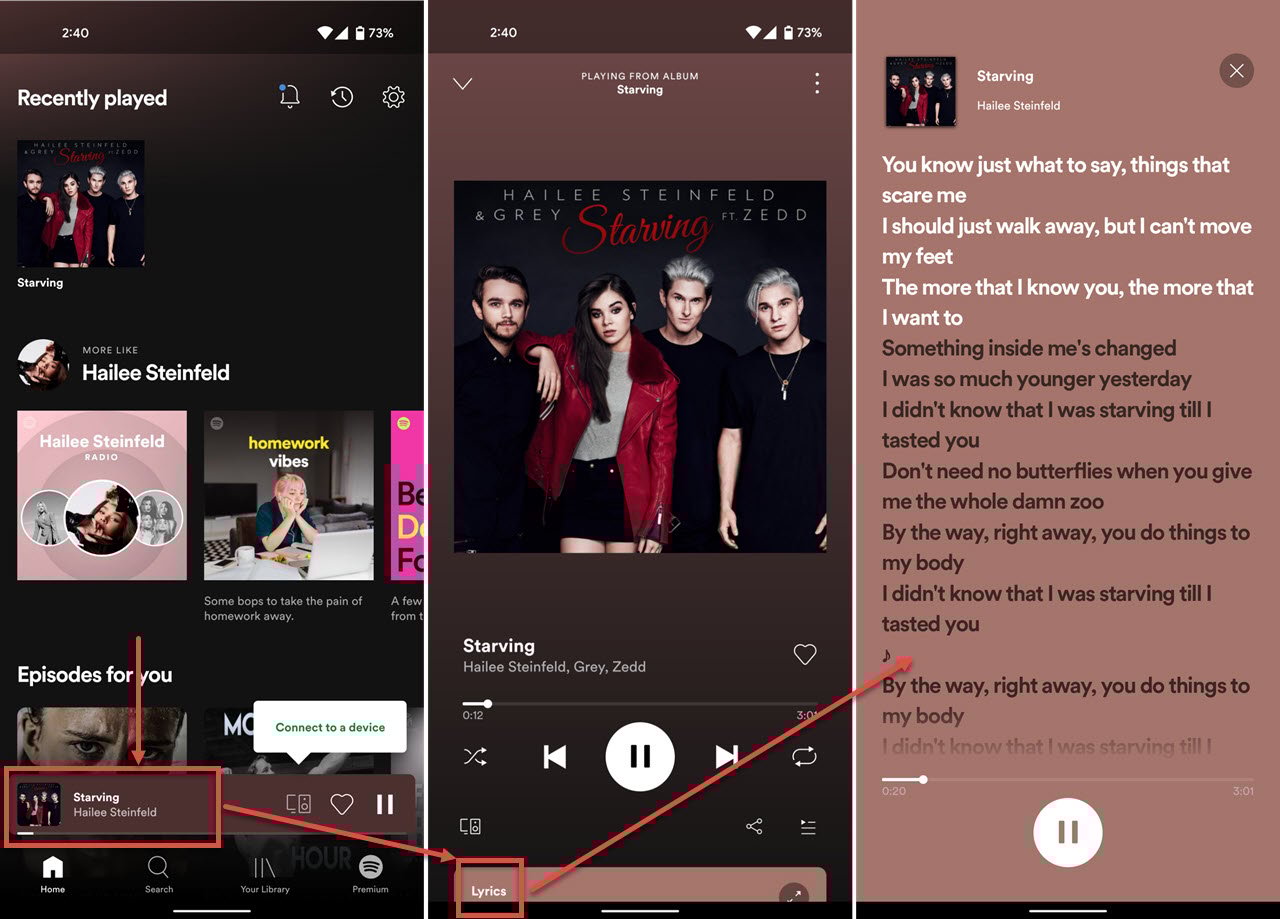 How to see lyrics on Spotify?