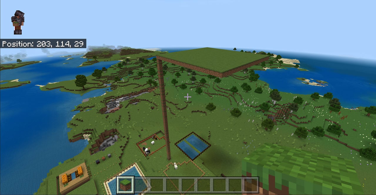 How to build a sky tower in Minecraft?