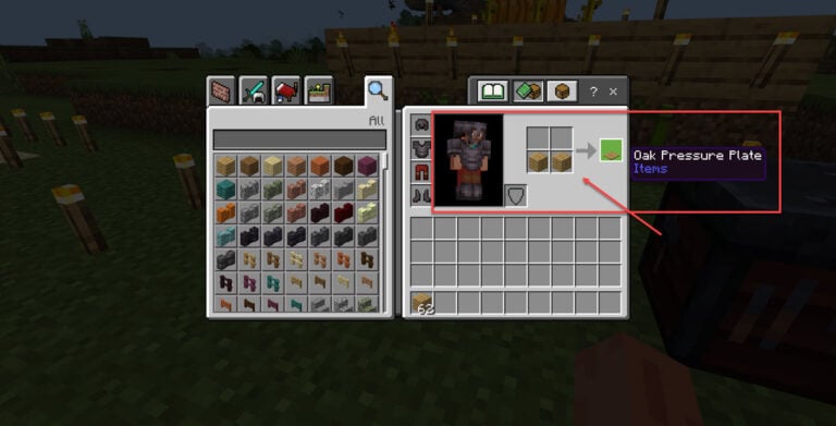 How to make a Pressure Plate in Minecraft?