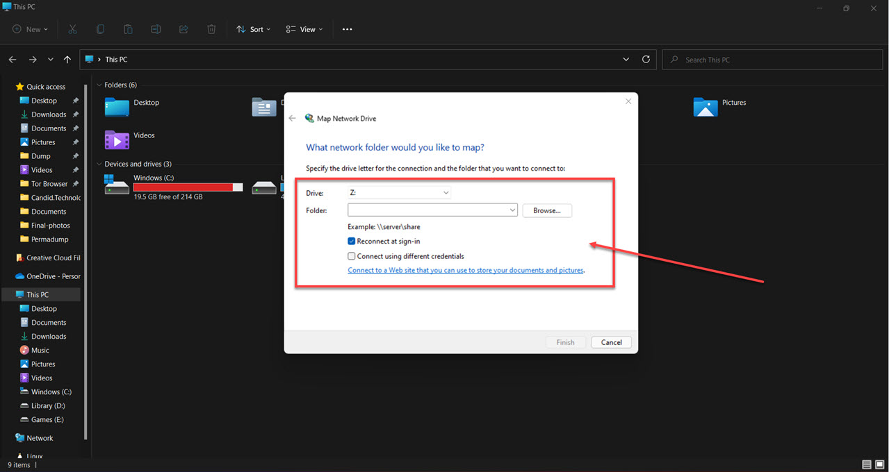 How to map a network drive in Windows 11?