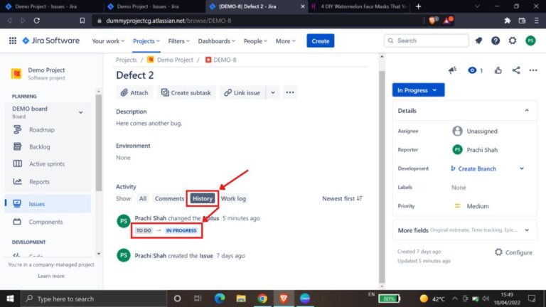 How to change the Status in Jira?