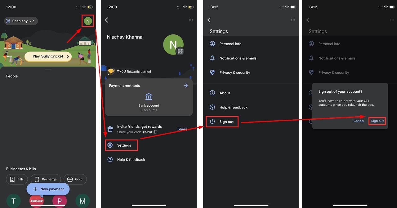How to delete Google Pay account?