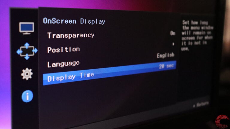 What is OSD timeout?
