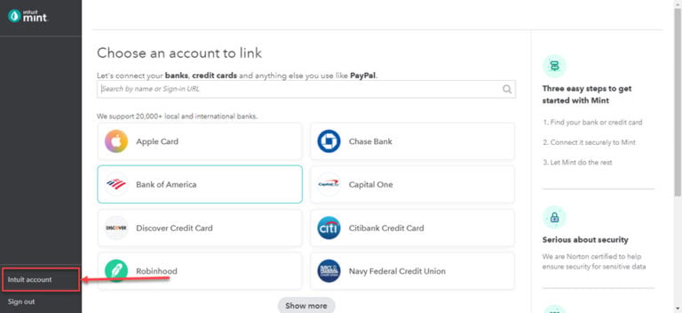 How to delete Mint account?