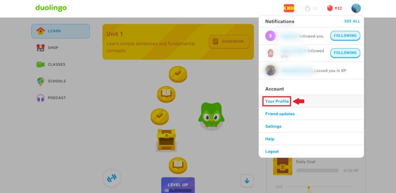 How to add friends on Duolingo?
