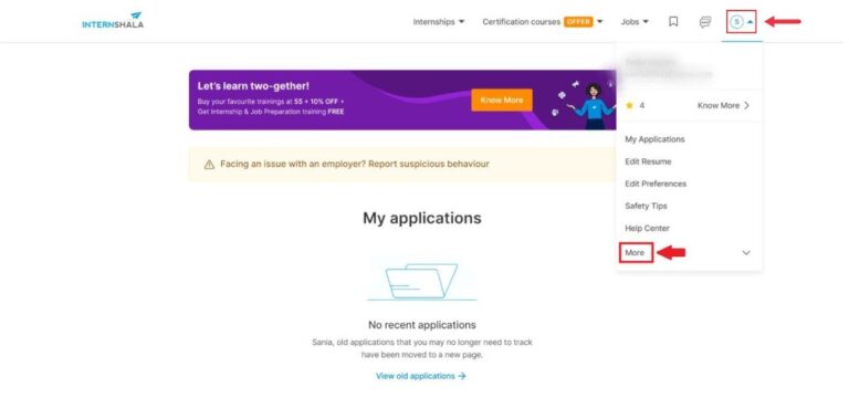 How to delete Internshala account?