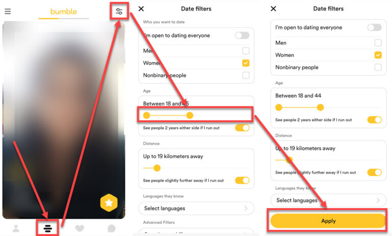 How to change the age range on Bumble?