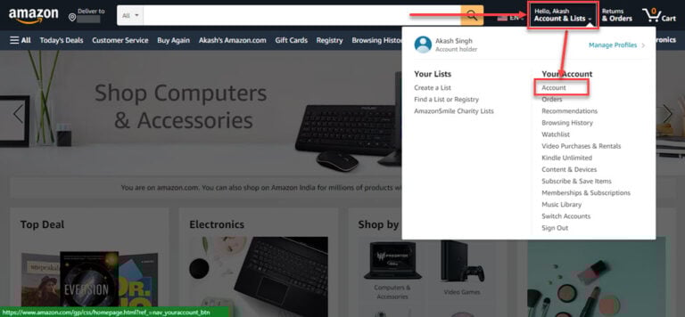 How to find who you follow on Amazon?