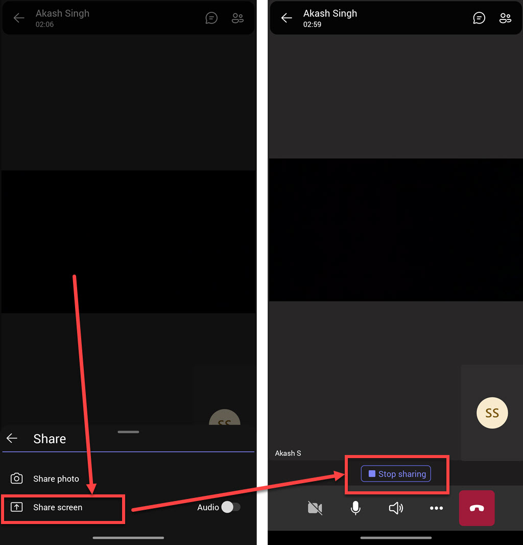 How to share screen in Teams?