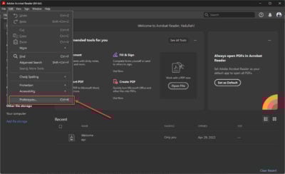 How to fix Adobe Acrobat internal error?